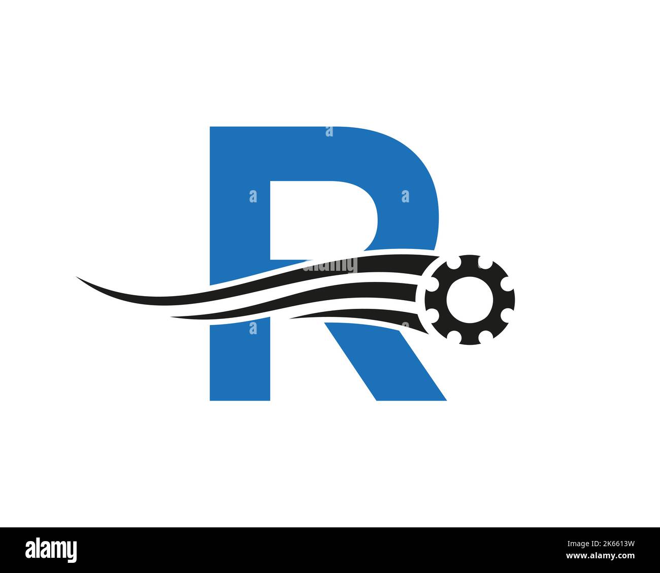 Letter R Gear Cogwheel Logo. Automotive Industrial Icon, Gear Logo, Car ...