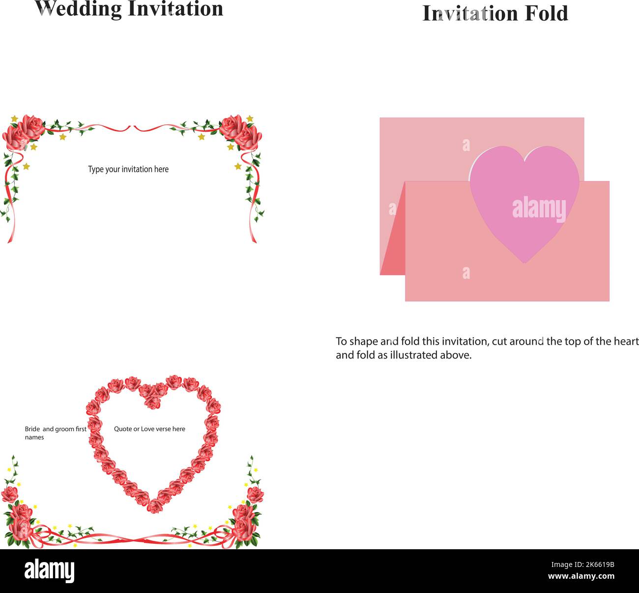 Floral Wedding Invitation Stock Vector Image & Art - Alamy