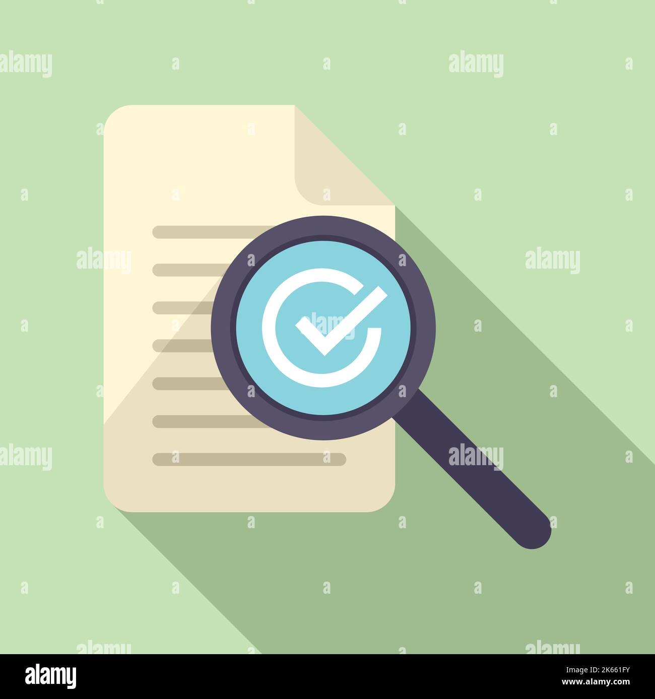 Control papers icon flat vector. Work trust. Complete expert Stock ...
