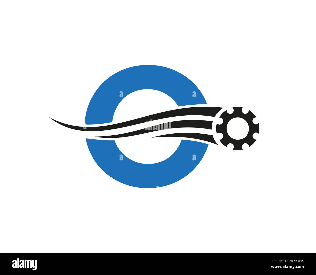 Letter O Gear Cogwheel Logo. Automotive Industrial Icon, Gear Logo, Car ...