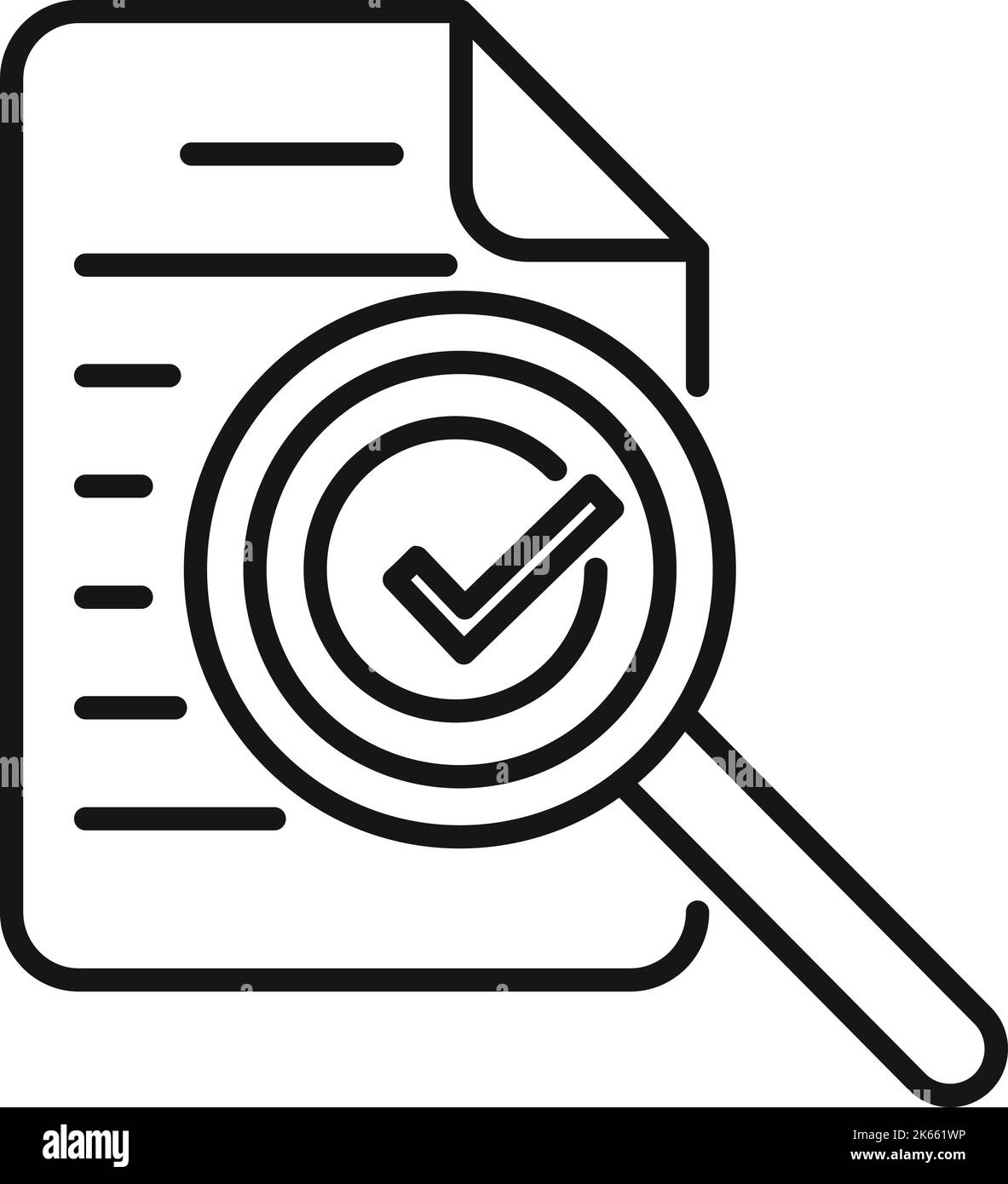 Control papers icon outline vector. Work trust. Complete expert Stock ...