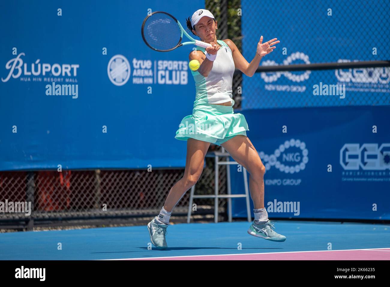HUA HIN, THAILAND - OCTOBER 12: Jia-Jing Lu of China in the first round ...