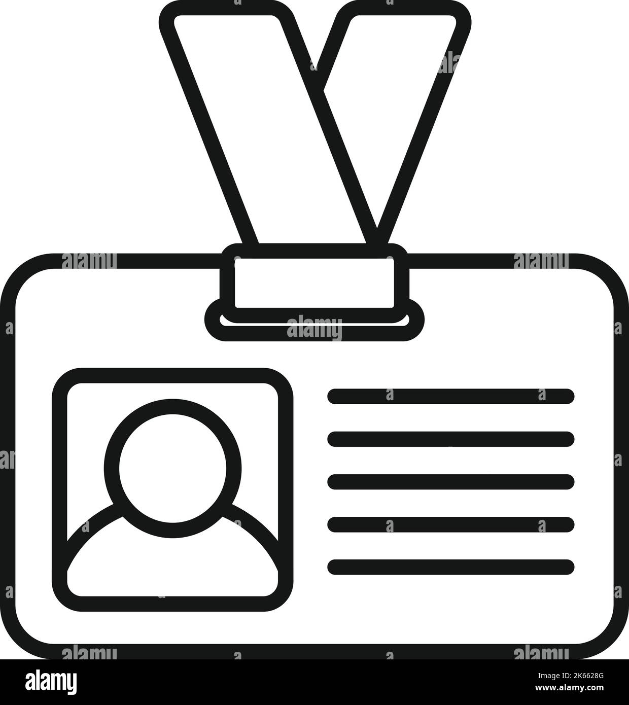 Expertise id card icon outline vector. Quality expert. Work guarantee ...