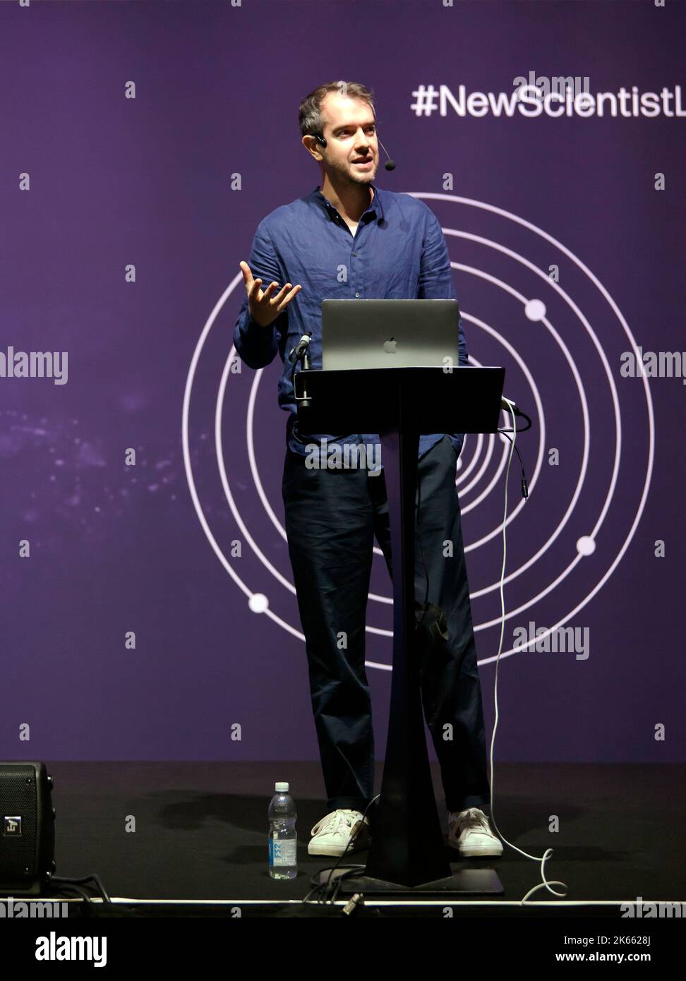 Dr Harry Cliff explaining how his work with the Large Hadron Collider ...