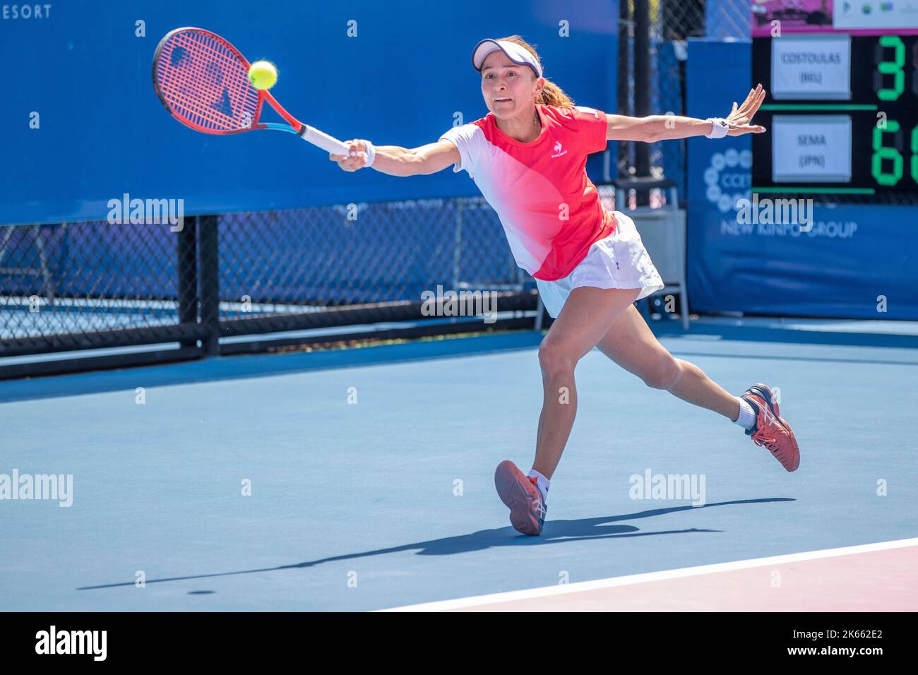 HUA HIN, THAILAND - OCTOBER 12: Erika Sema of Japan in the first round ...