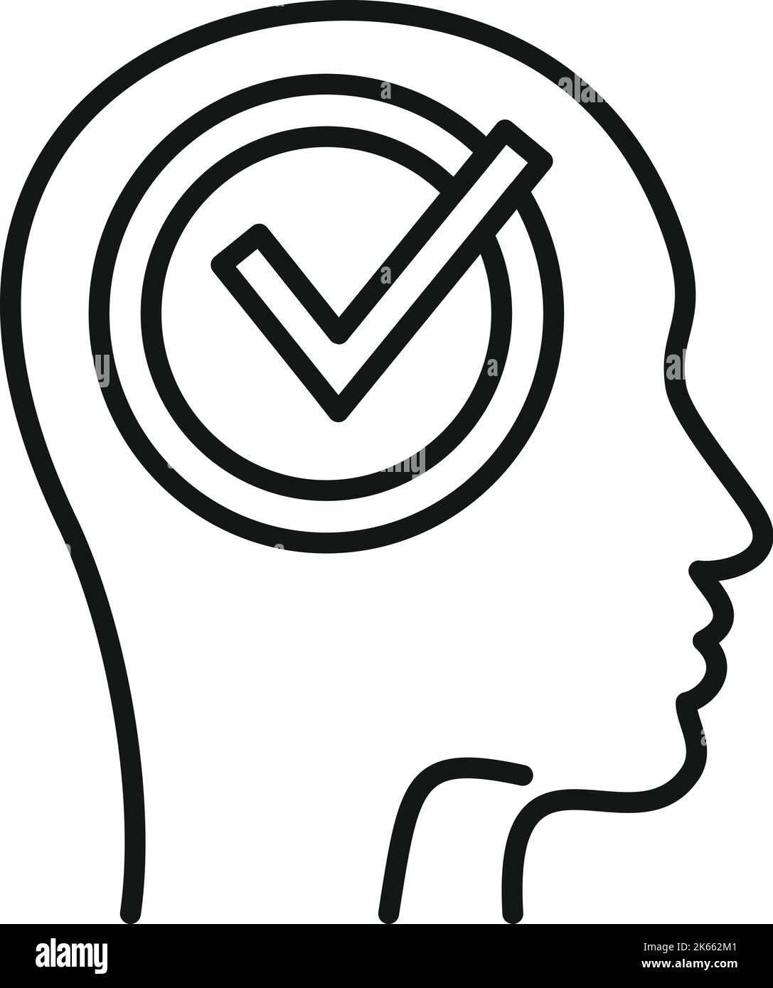 Complete mind work icon outline vector. Trust quality. Standard control ...
