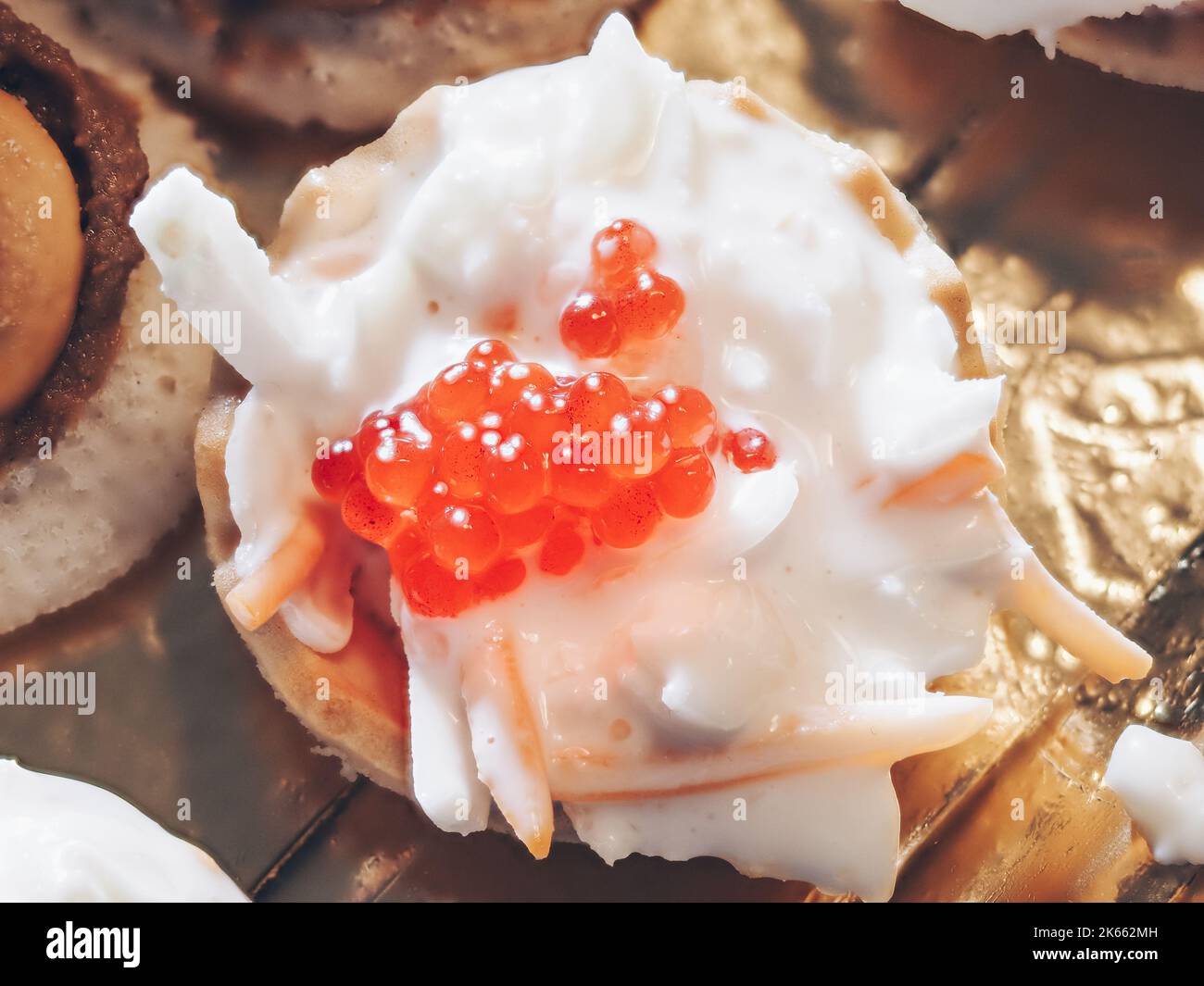 Selection of various canapes, close up Stock Photo - Alamy