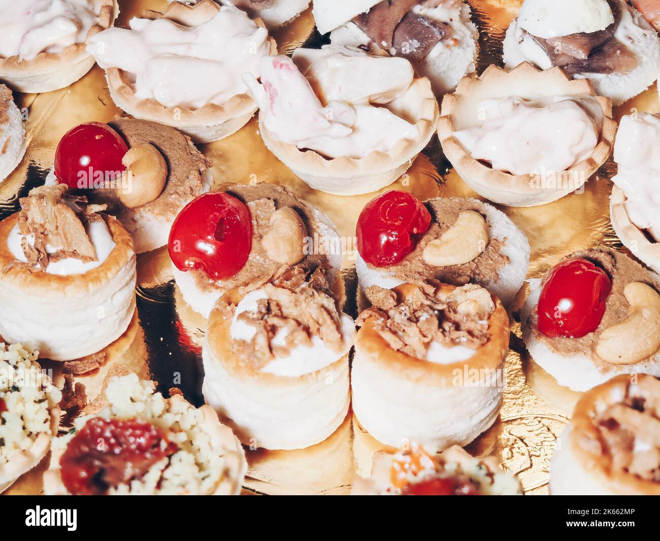 Selection of various canapes, close up Stock Photo - Alamy