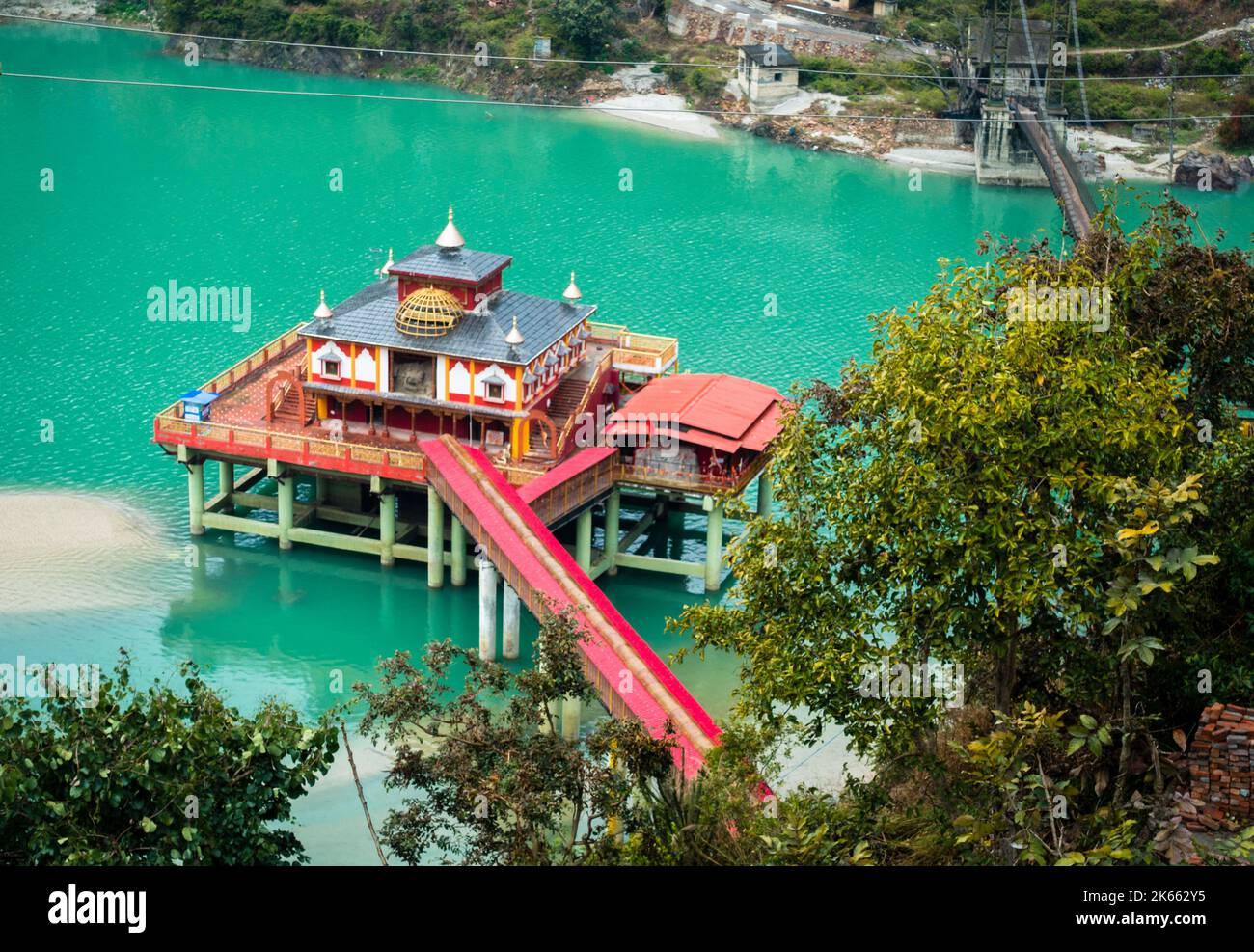 January 24th 2022. Rudraprayag Uttarakhand India. Dhari Devi Mandir, a ...