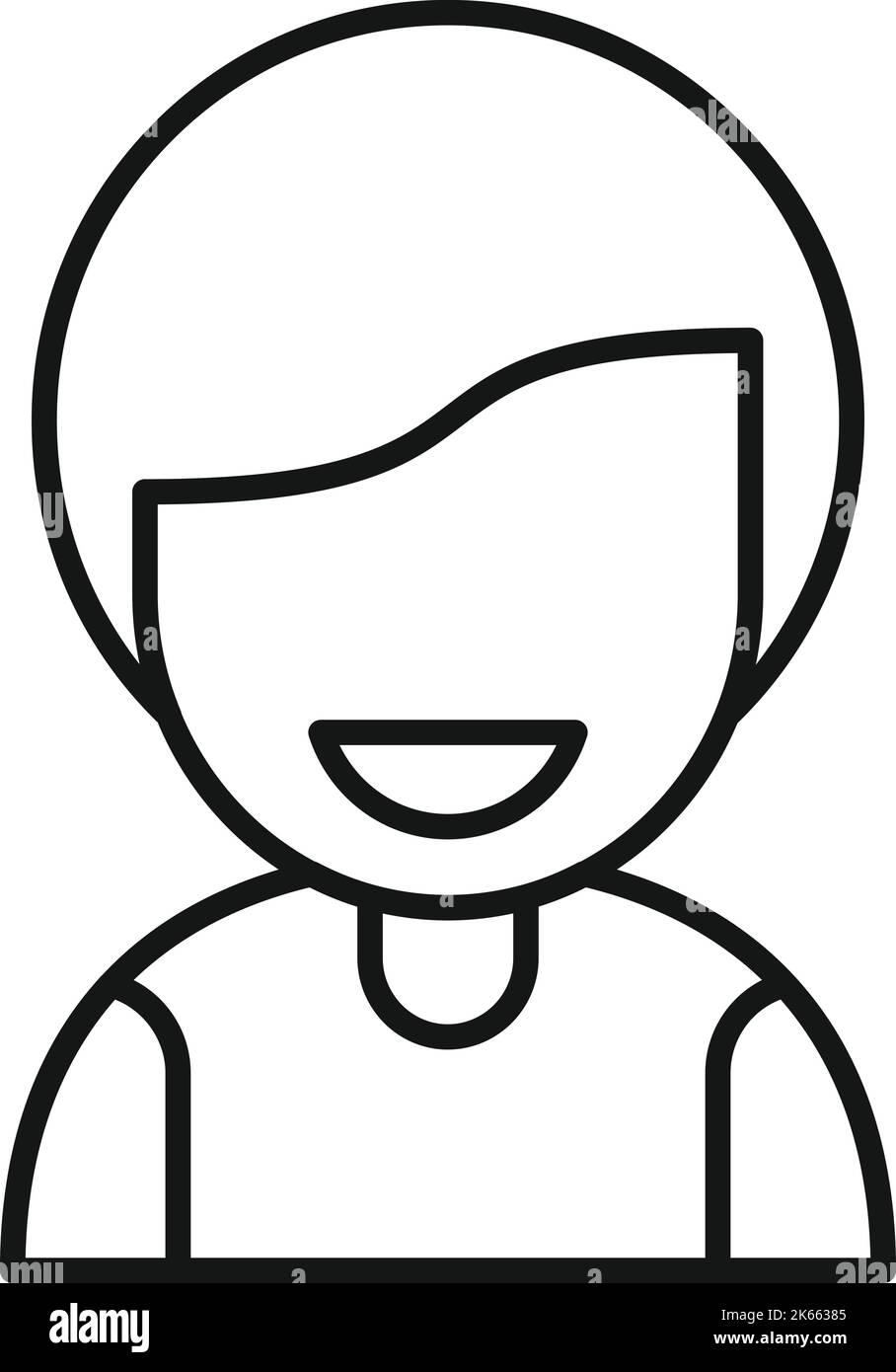 Smiling friend icon outline vector. Happy person. Positive smile Stock ...