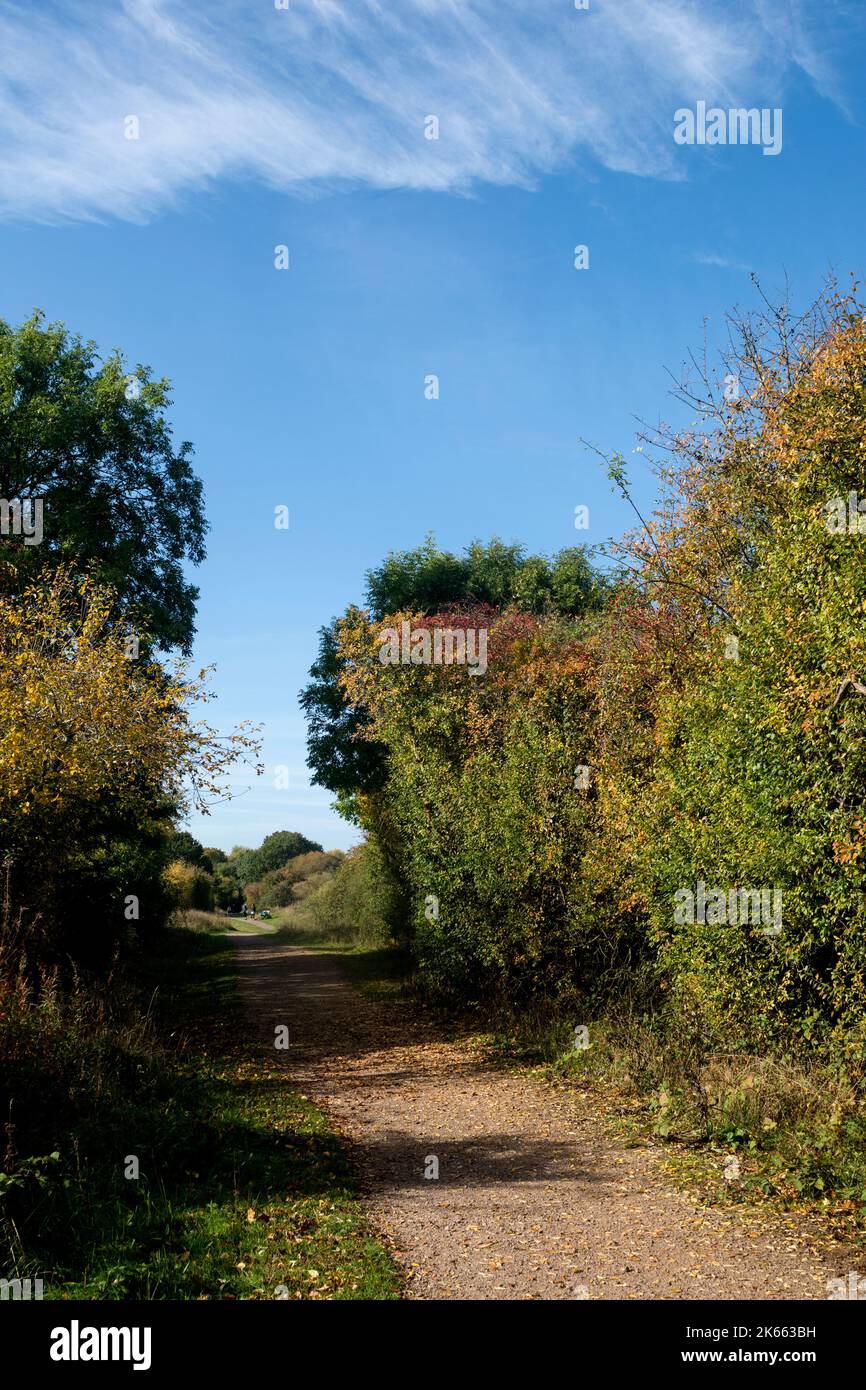 The Offchurch Greenway footpath/cycleway, Warwickshire, England, UK ...