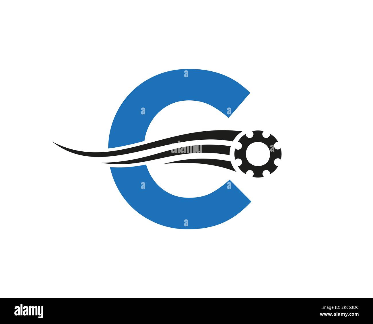 Letter C Gear Cogwheel Logo. Automotive Industrial Icon, Gear Logo, Car ...