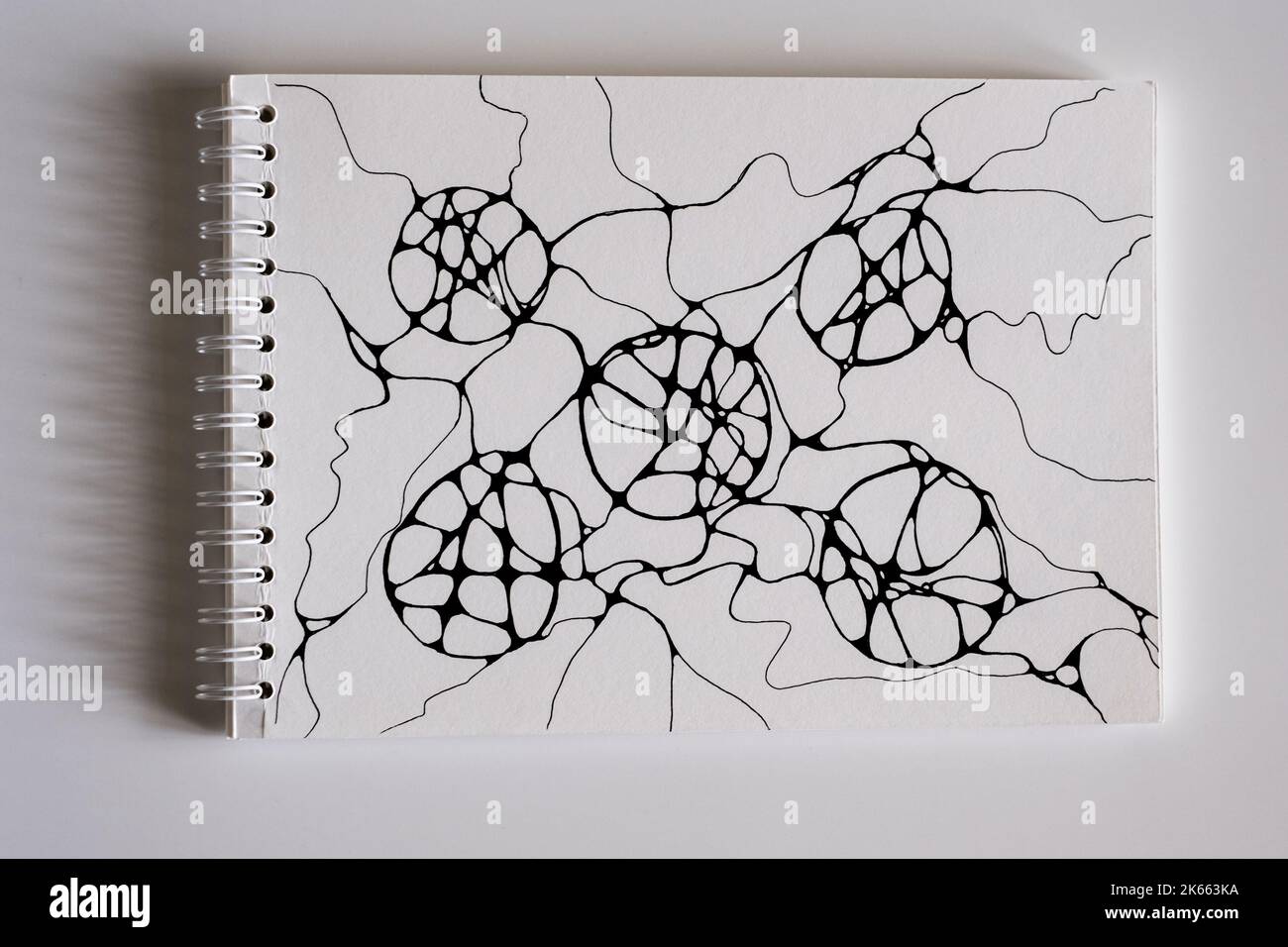 Hand drawn neurographic drawing. Neurographics is psychological method ...