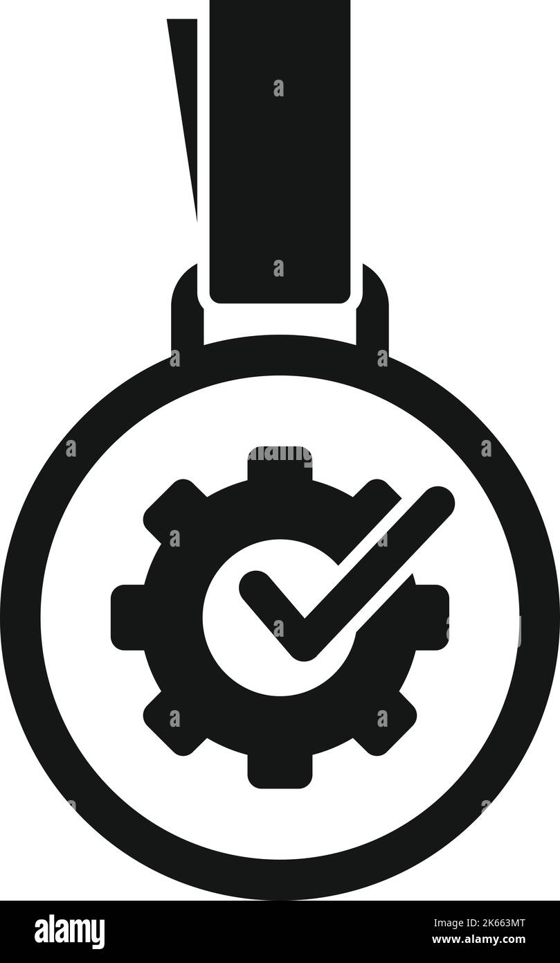 Expertise medal icon simple vector. Quality expert. Work complete Stock ...