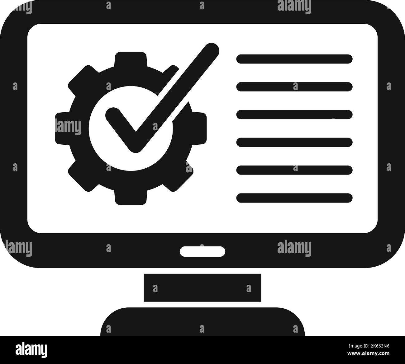 Expertise monitor icon simple vector. Quality expert. Work complete ...