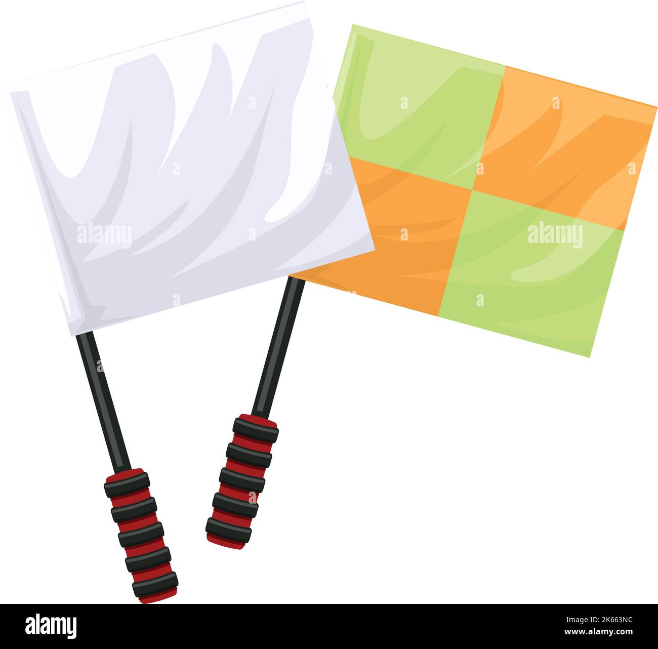 American football flags icon cartoon vector. Sport equipment. Game goal ...