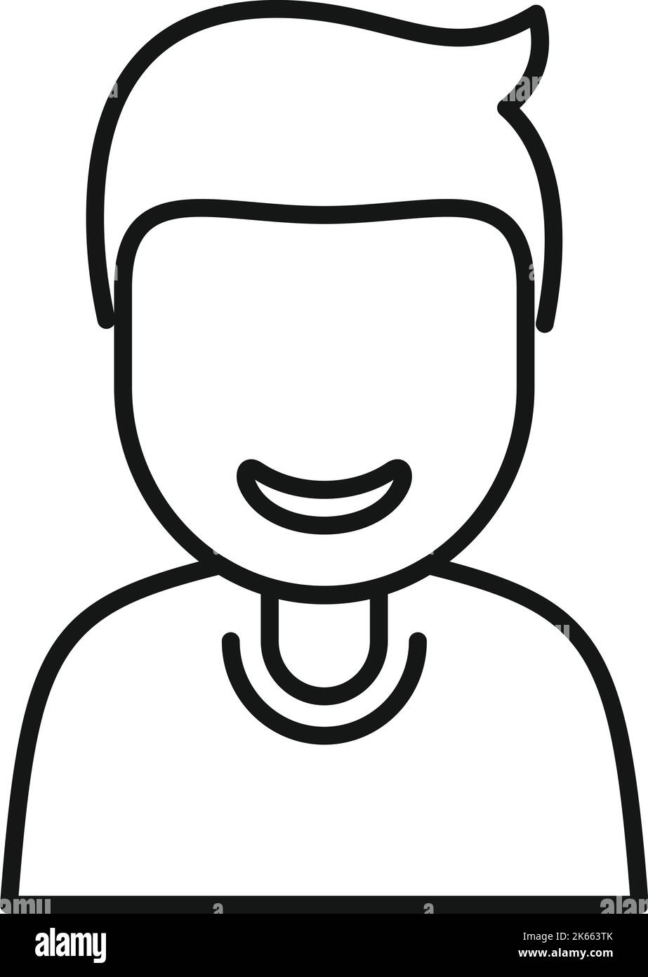 Healthy smiling icon outline vector. Happy young. Team smile Stock ...