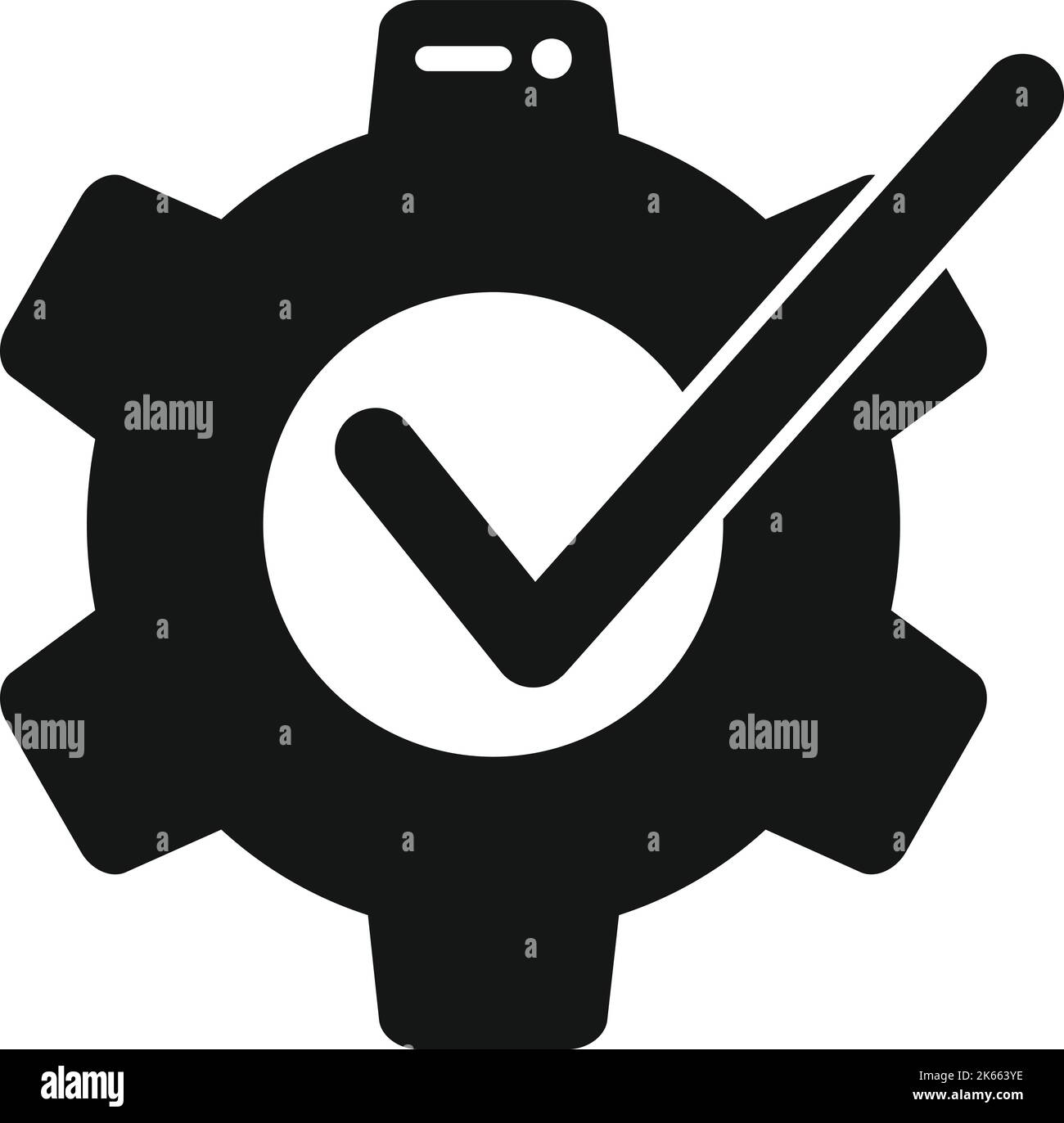 Gear connect icon simple vector. Work trust. Ability inspection Stock ...
