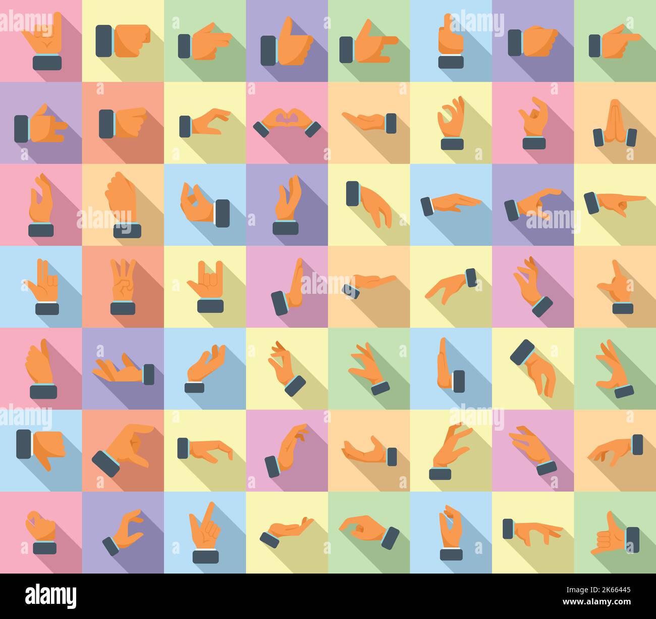 Hand gestures icons hi-res stock photography and images - Alamy