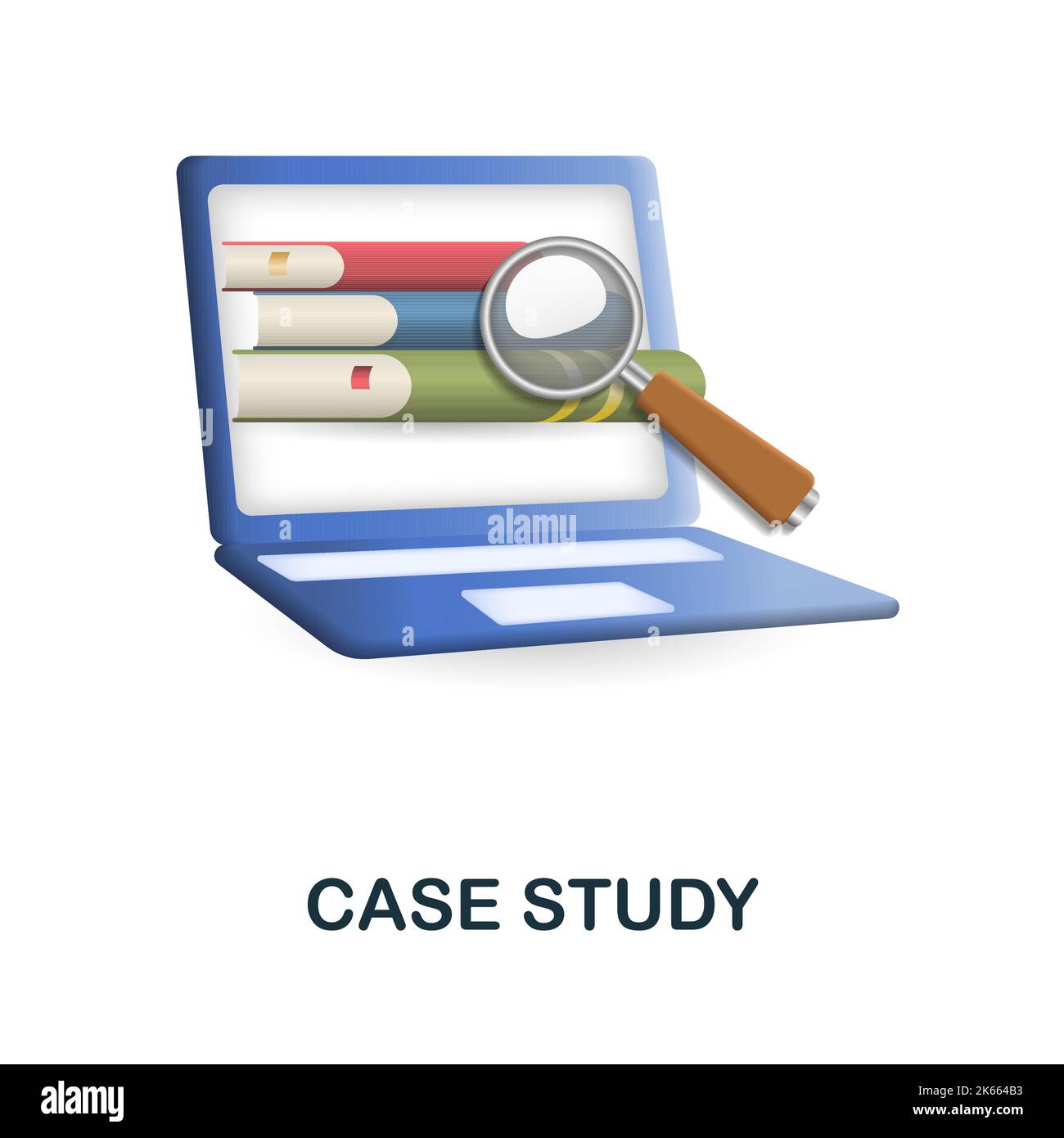 Case Study icon. 3d illustration from web development collection ...
