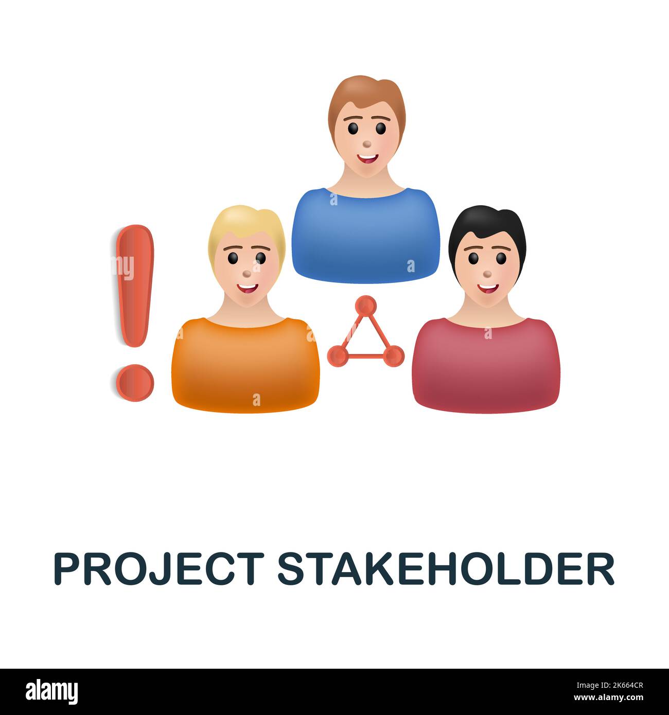Project Stakeholder icon. 3d illustration from project development ...