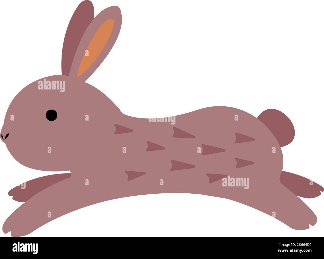 Running rabbit vector illustration ( for new year greeting card etc ...