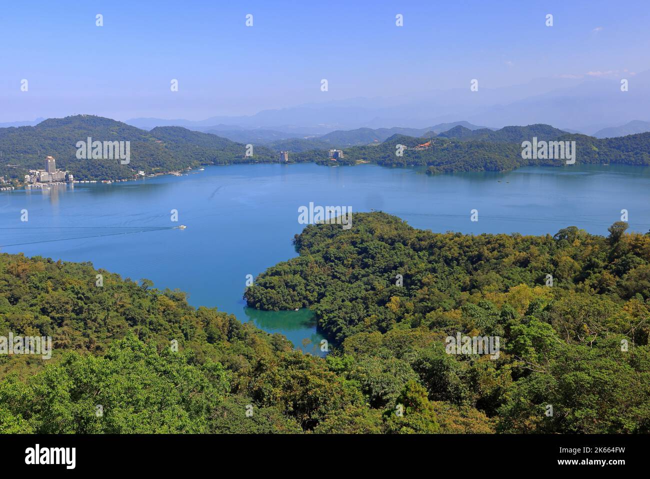 A memorial stone at Sun Moon Lake National Scenic Area, Yuchi Township ...