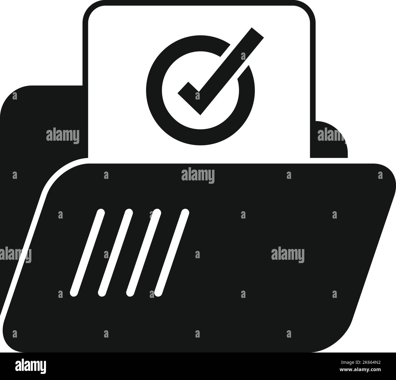 Approved folder icon simple vector. Complete work. Control trust Stock ...