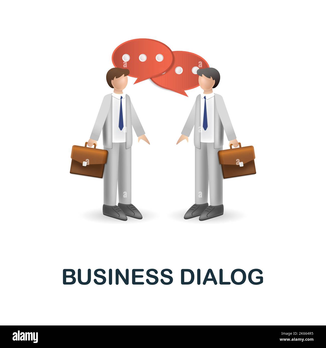 Business Dialog icon. 3d illustration from project development ...