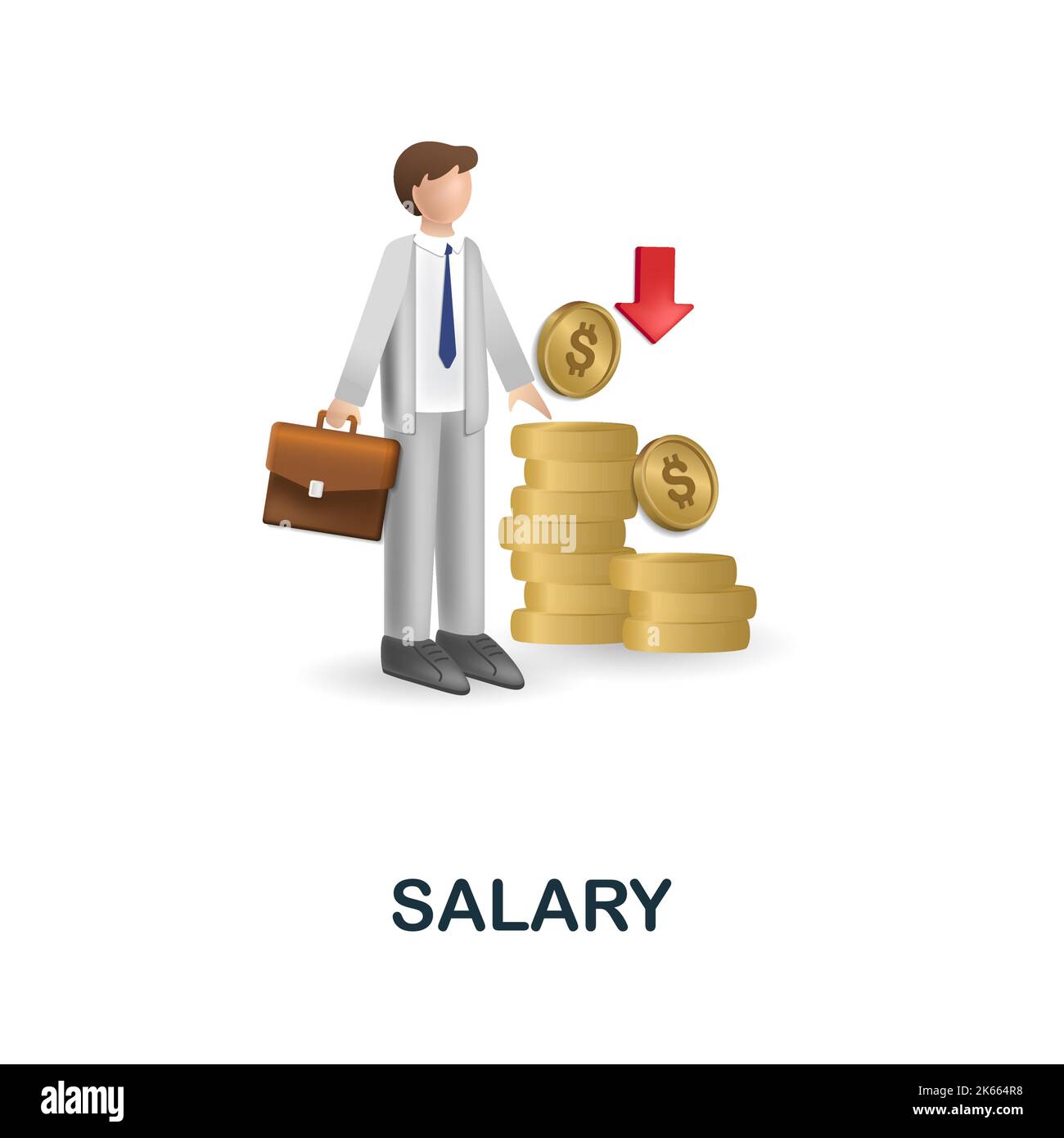 Salary icon. 3d illustration from project development collection ...