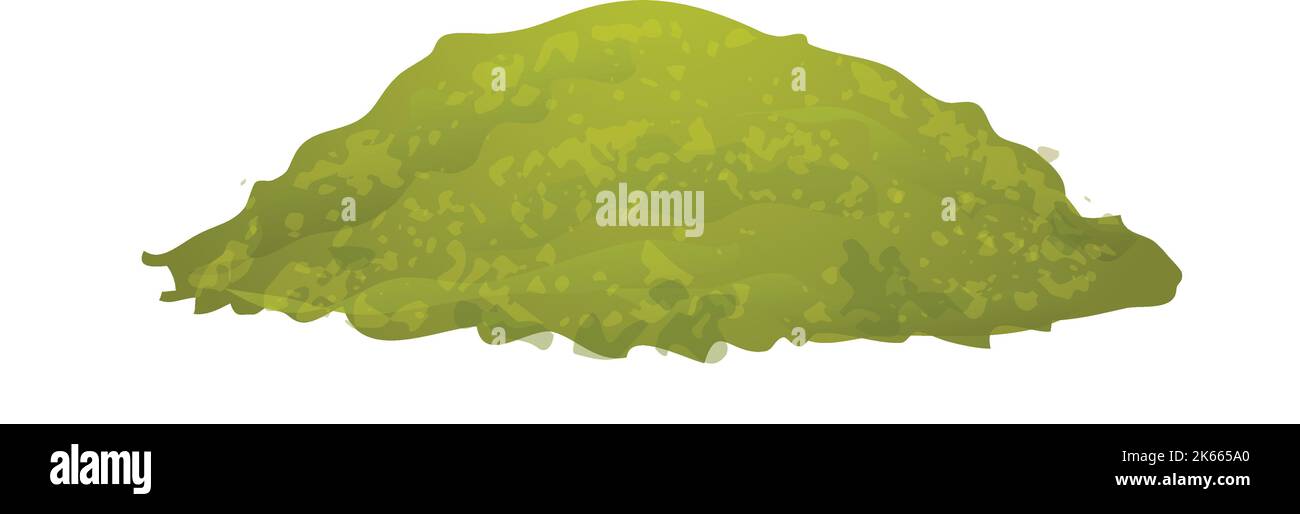 Matcha tea powder icon cartoon vector. Green drink. Leaf herb Stock ...