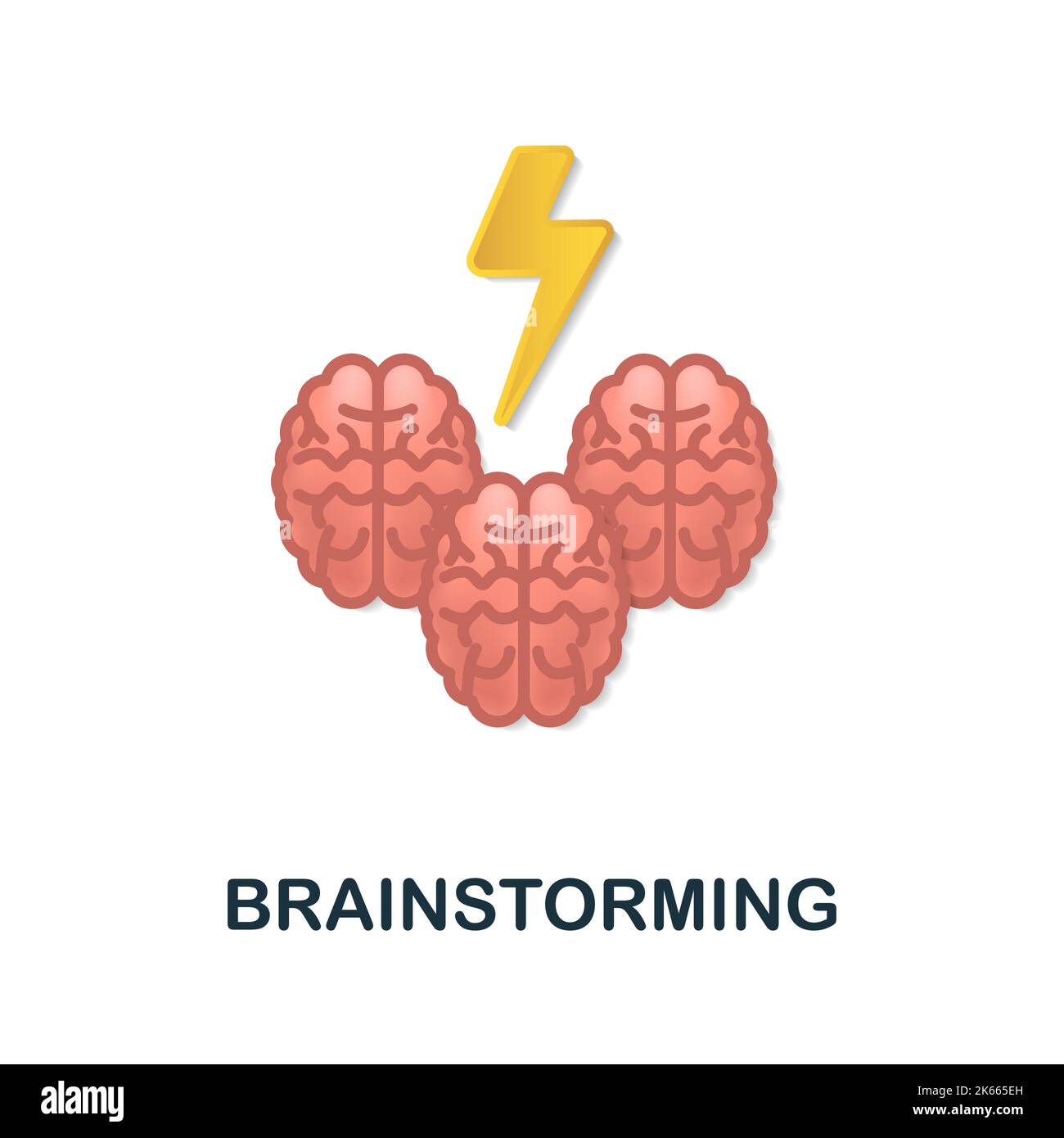 Brainstorming icon. 3d illustration from brain procces collection ...