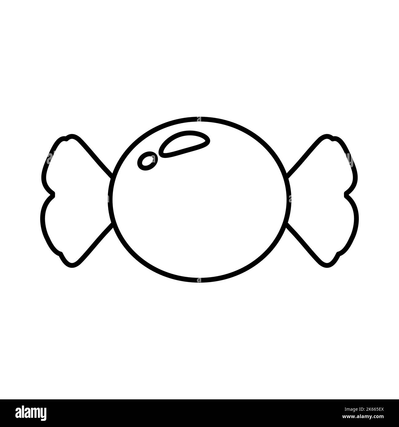 Candy in a wrapper lollipop icon line style isolated vector Stock ...