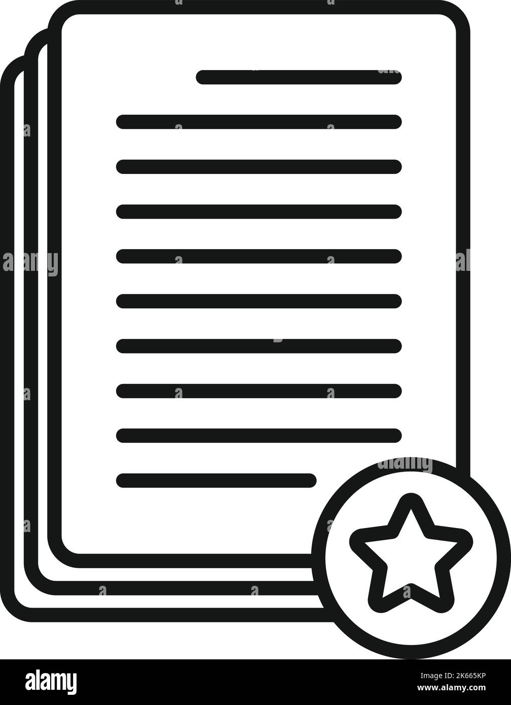 Approved papers icon outline vector. Work trust. Ability inspection ...