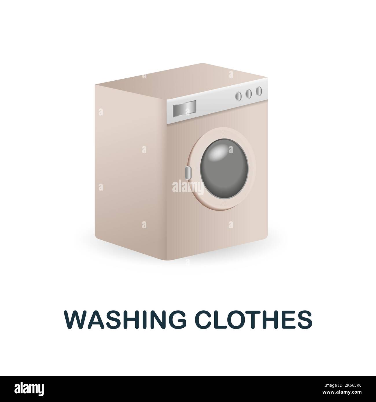 Washing Clothes icon. 3d illustration from cleaning collection ...