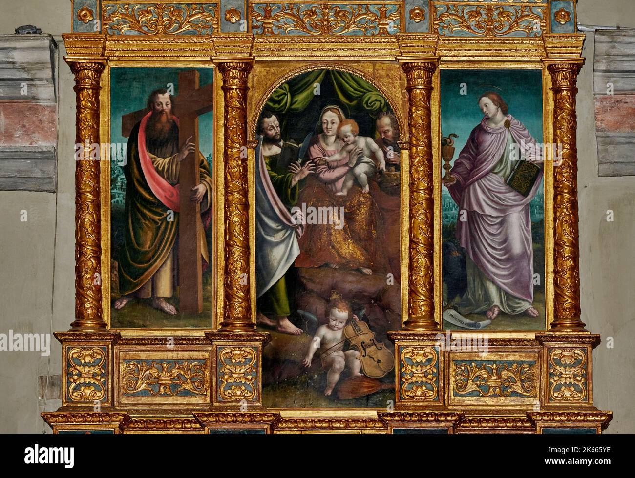 Madonna col Bambino con S. Giuseppe e S. Bartolomeo, S. Andrea apostolo ...