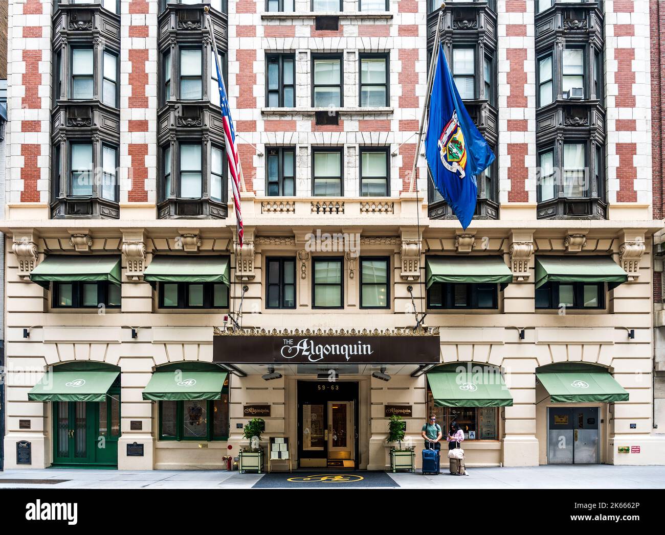 Façade of the Algonquin Hotel, American historic hotel built in 1902 ...