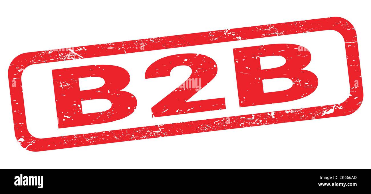 B2B text written on red rectangle stamp sign Stock Photo - Alamy