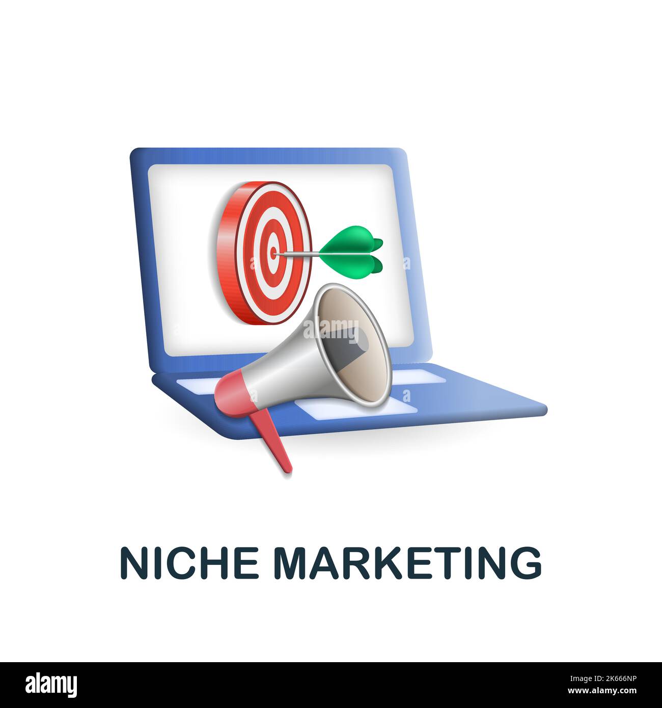 Niche Marketing icon. 3d illustration from affiliate marketing ...