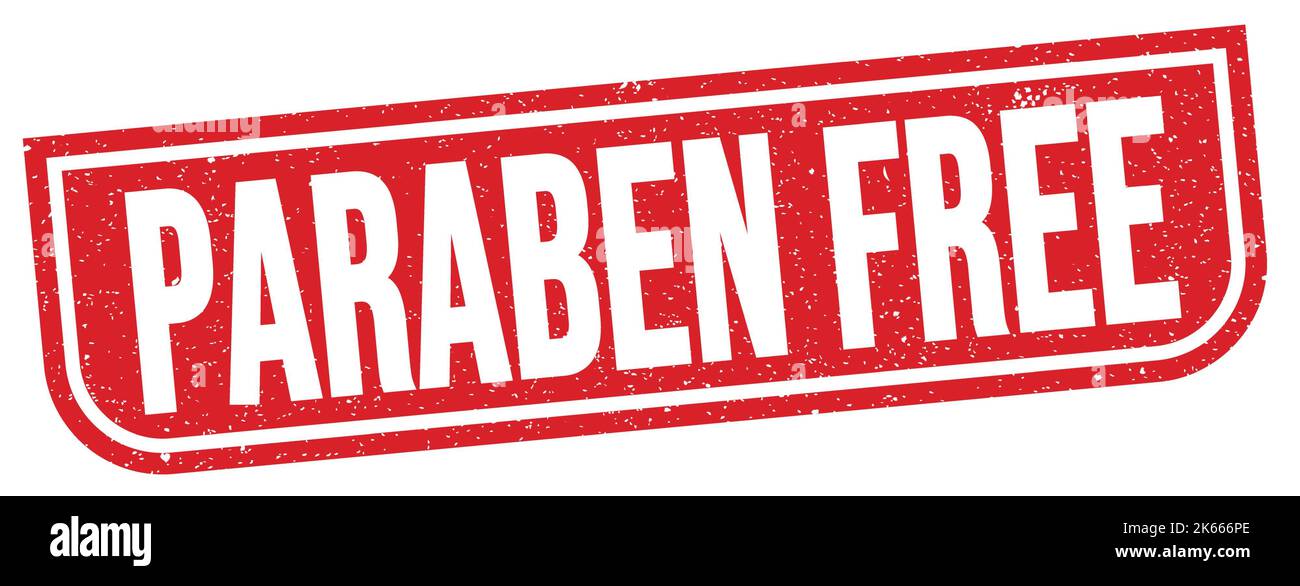 PARABEN FREE text written on red grungy stamp sign Stock Photo - Alamy