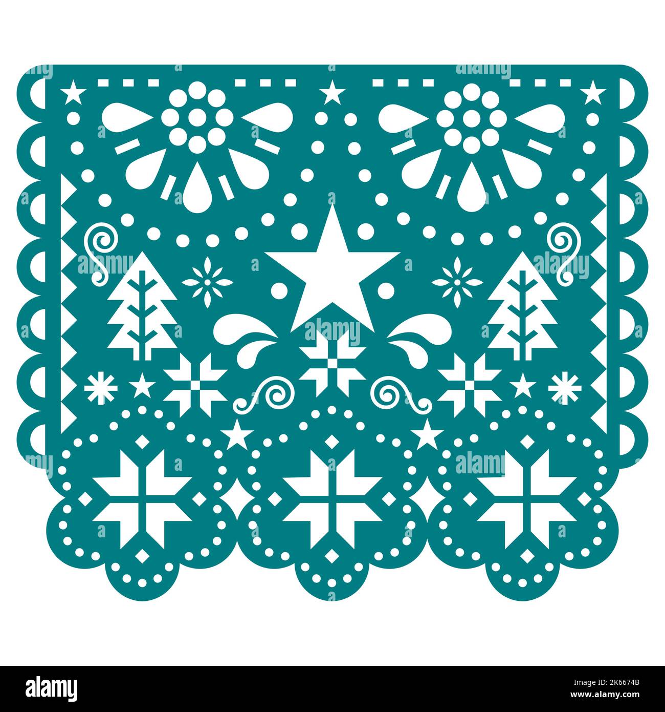 Christmas tree papel picado hi-res stock photography and images - Alamy