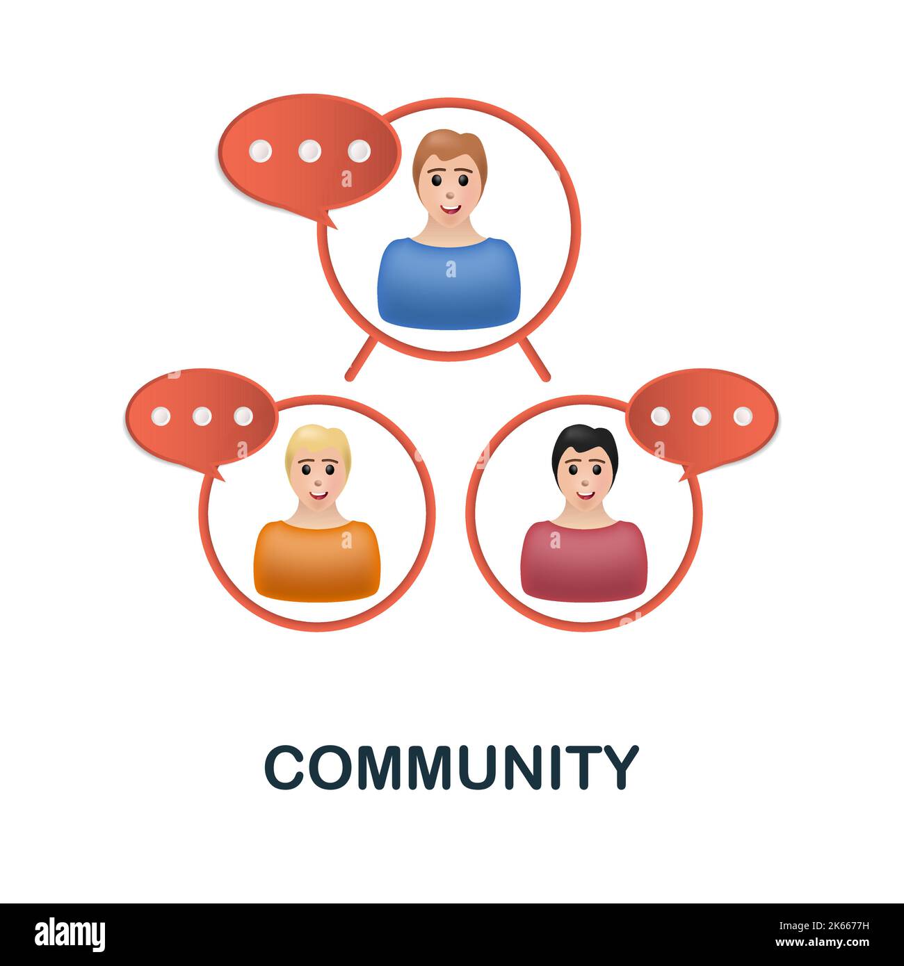 Community icon. 3d illustration from blogger collection. Creative ...