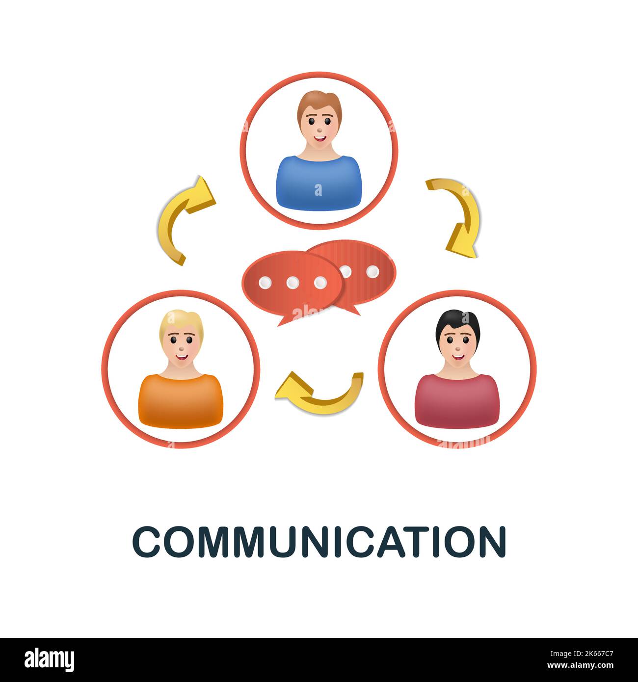 Communication icon. 3d illustration from blogger collection. Creative ...
