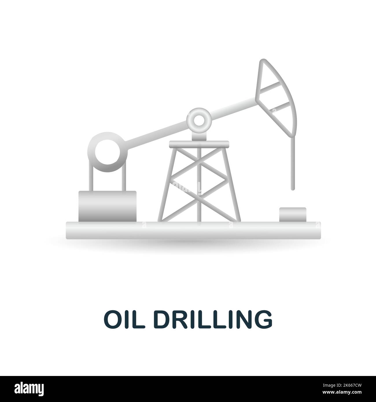 Oil Drilling icon. 3d illustration from climate change collection ...