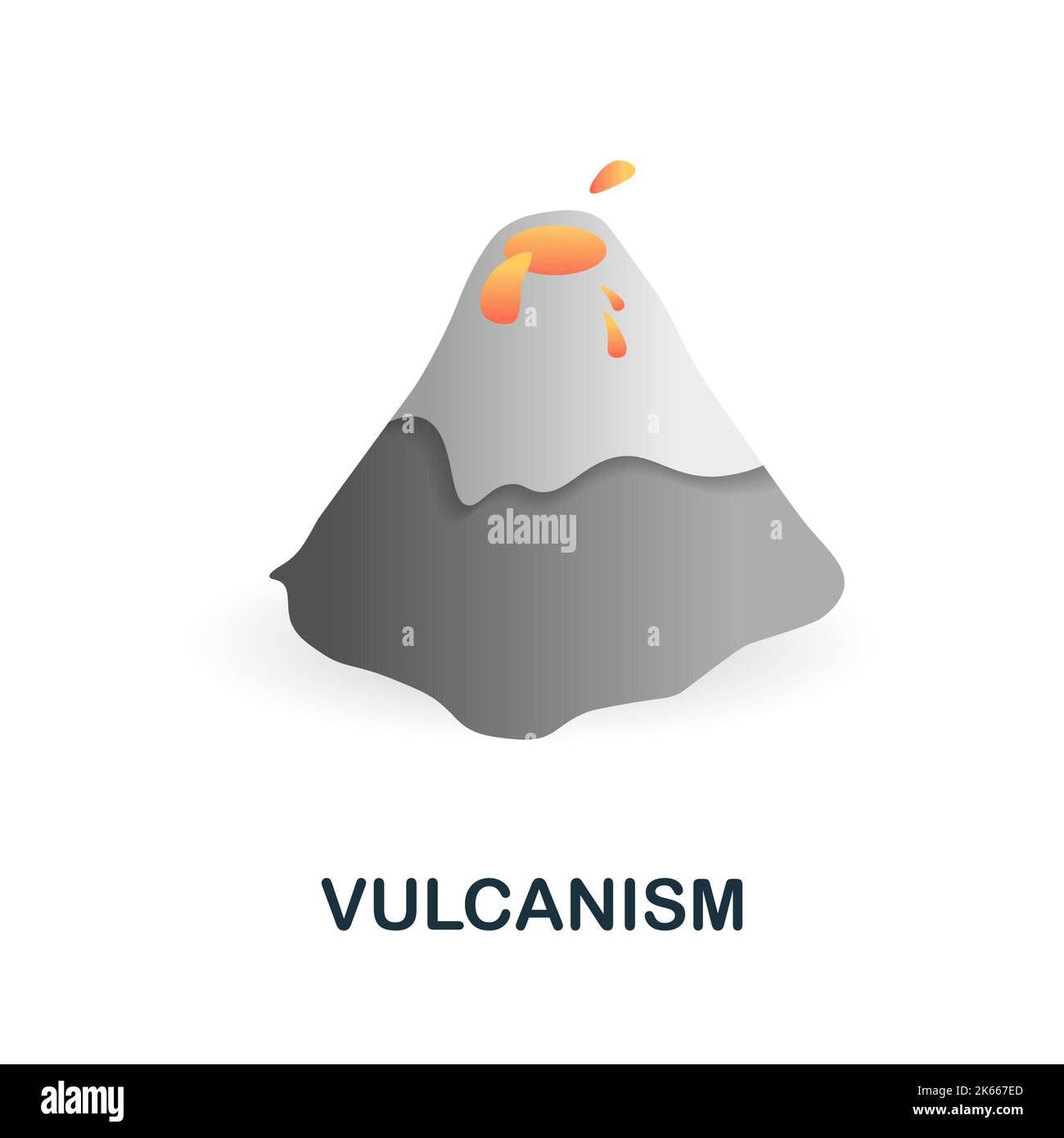 Vulcanism icon. 3d illustration from climate change collection ...