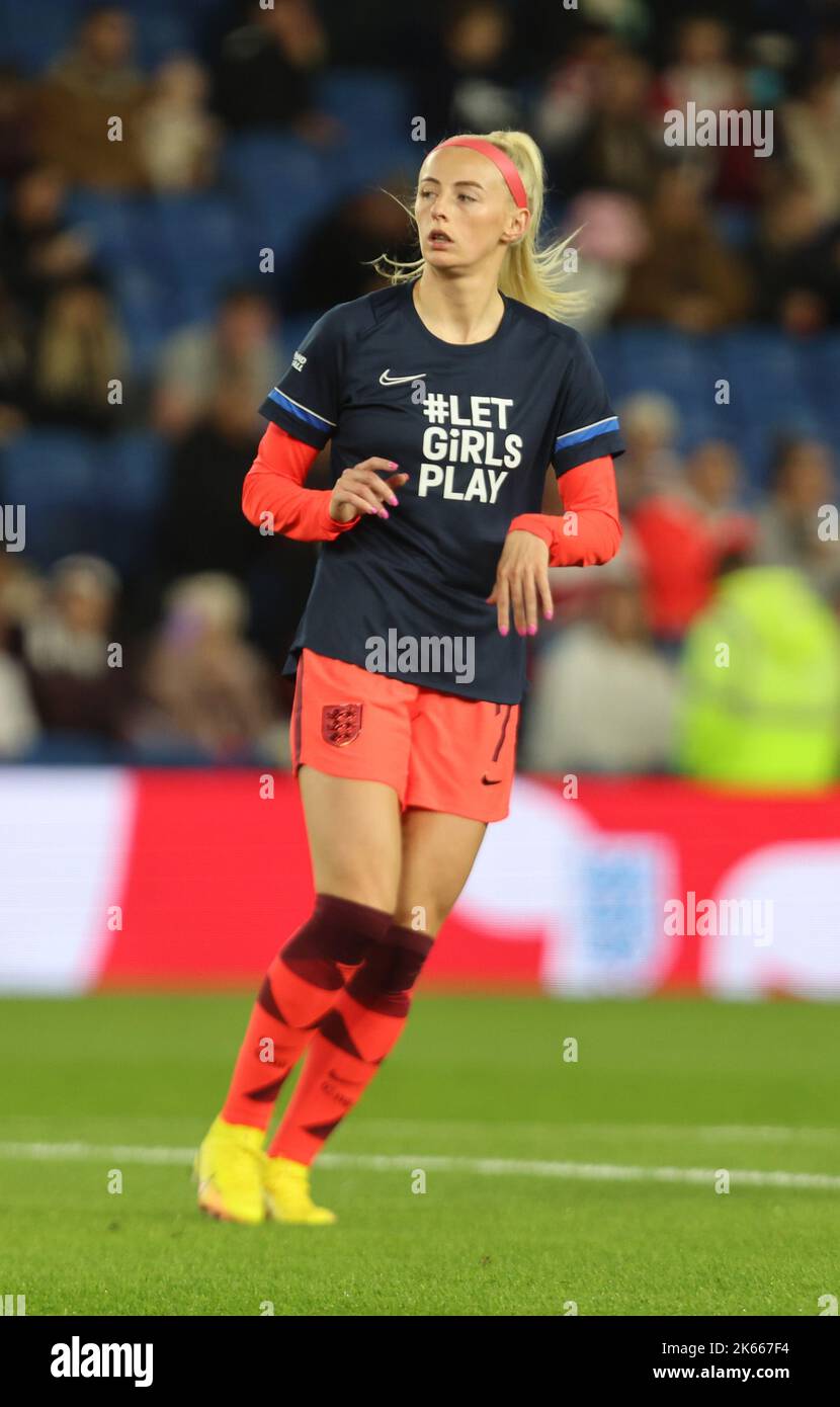 BRIGHTON ENGLAND - OCTOBER 11: Chloe Kelly (Manchester City) of England ...