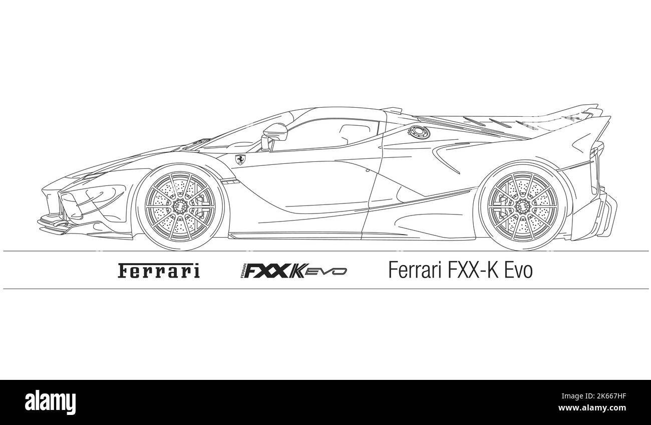 Ferrari FXX K Evolution super sport car for competitions, Italy, year ...