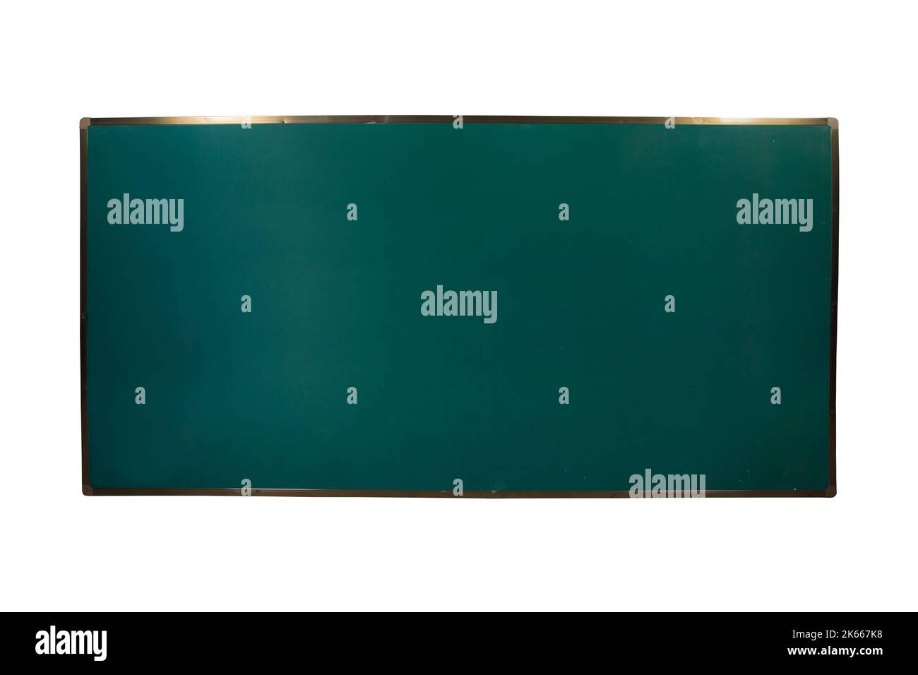A green empty chalkboard isolated in white background Stock Photo - Alamy