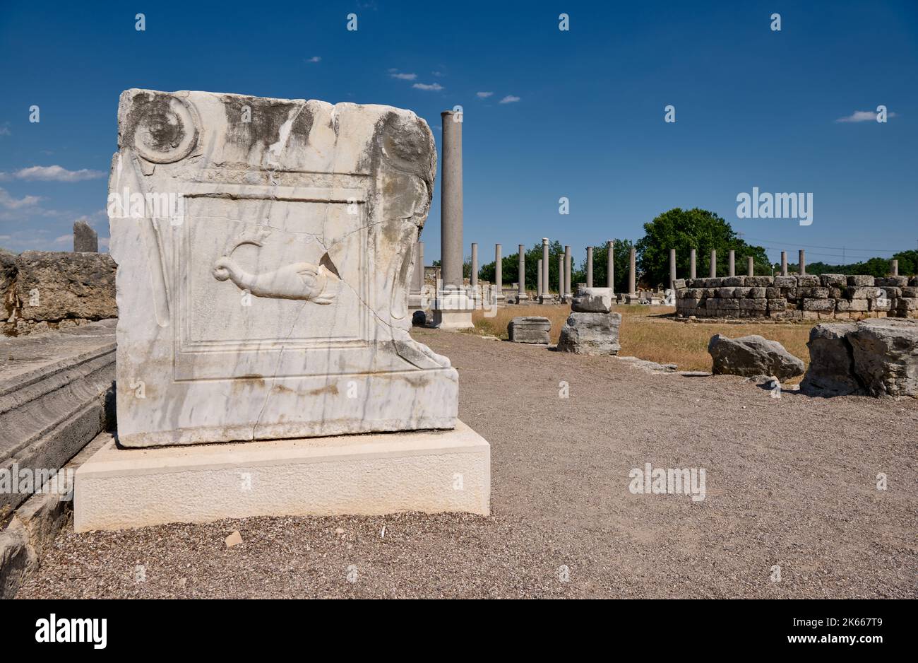 Agora of Perge, ruins of the Roman city of Perge, Antalya, Turkey Stock ...