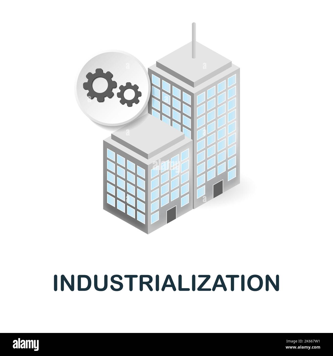 Industrialization icon. 3d illustration from climate change collection ...